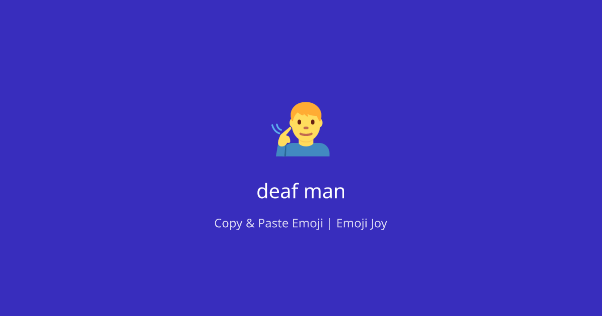 🧏‍♂️ deaf man emoji